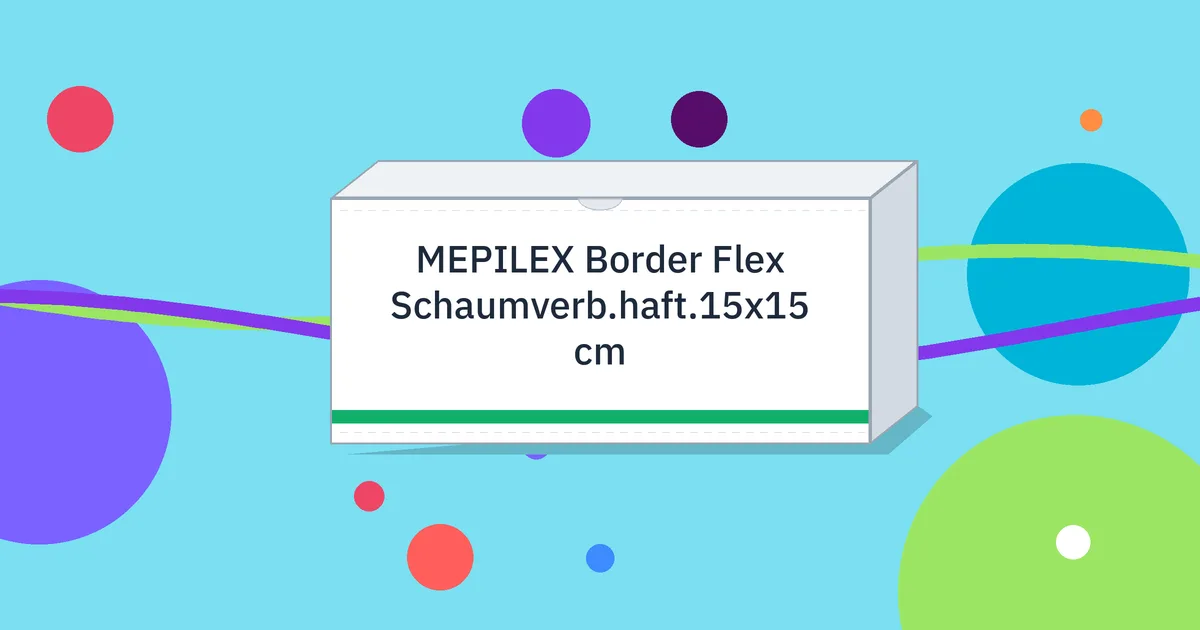 Symbolbild: Packung mit der Aufschrift MEPILEX Border Flex Schaumverb.haft.15x15 cm (PZN 14062128) – Verfügbarkeit und Bezug in Apotheken in Frankfurt am Main