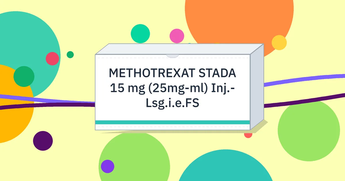 Symbolbild: Packung mit der Aufschrift METHOTREXAT STADA 15 mg (25mg-ml) Inj.-Lsg.i.e.FS (PZN 09651822) – Verfügbarkeit und Bezug in Apotheken in Frankfurt am Main