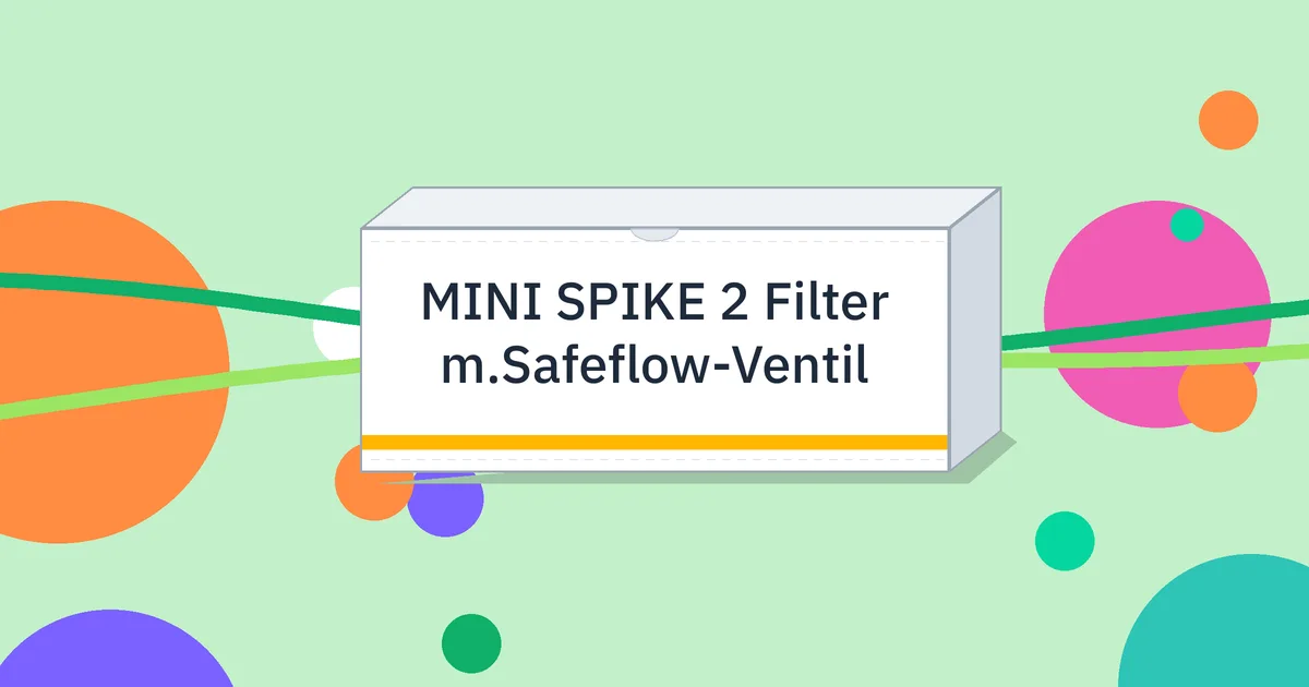 Symbolbild: Packung mit der Aufschrift MINI SPIKE 2 Filter m.Safeflow-Ventil (PZN 07094286) – Verfügbarkeit und Bezug in Apotheken in Frankfurt am Main
