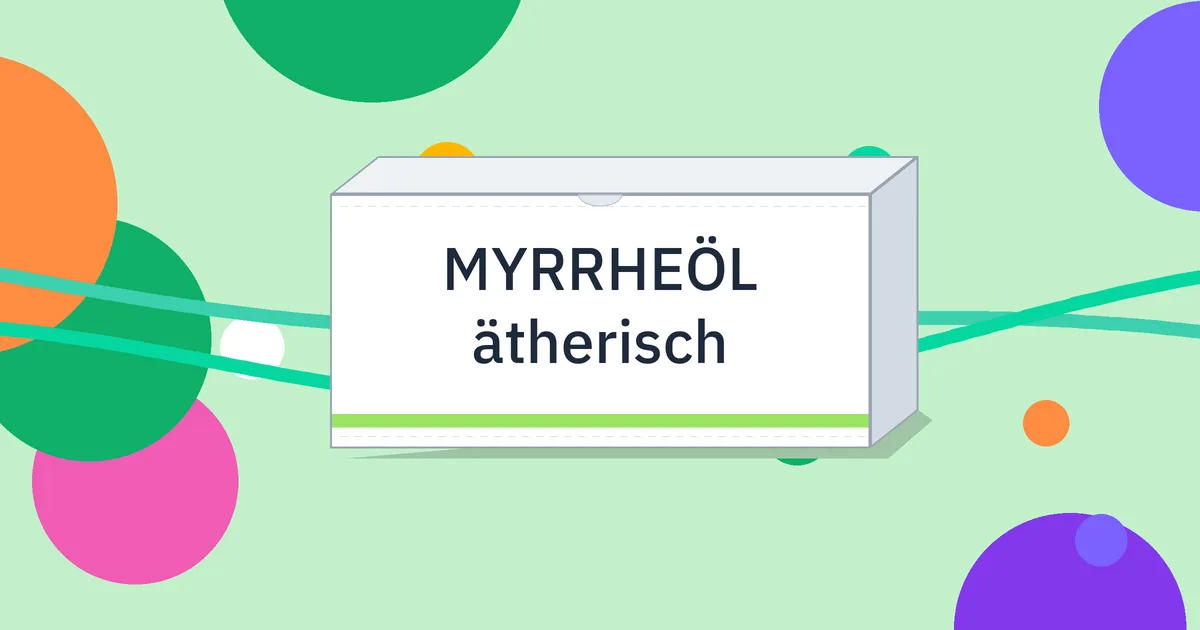 Symbolbild: Packung mit der Aufschrift MYRRHEÖL ätherisch (PZN 17906377) – Verfügbarkeit und Bezug in Apotheken in Frankfurt am Main