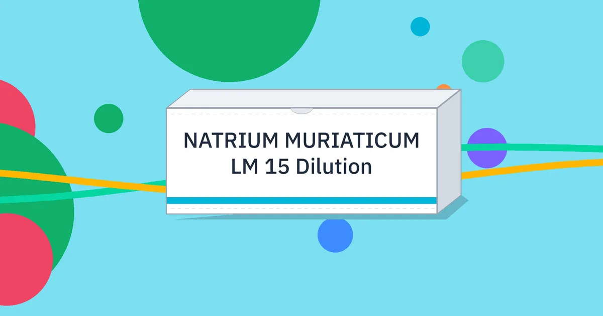 Symbolbild: Packung mit der Aufschrift NATRIUM MURIATICUM LM 15 Dilution (PZN 12965292) – Verfügbarkeit und Bezug in Apotheken in Frankfurt am Main
