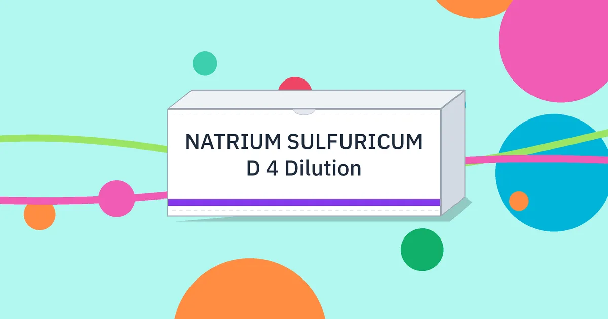 Symbolbild: Packung mit der Aufschrift NATRIUM SULFURICUM D 4 Dilution (PZN 02122581) – Verfügbarkeit und Bezug in Apotheken in Frankfurt am Main