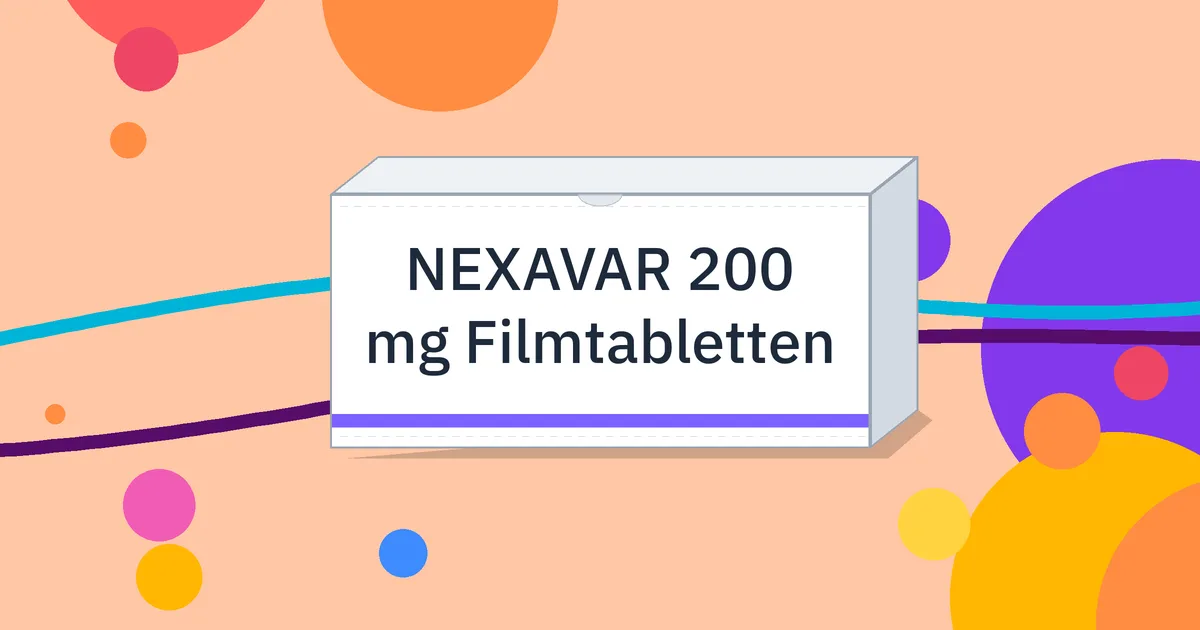Symbolbild: Packung mit der Aufschrift NEXAVAR 200 mg Filmtabletten (PZN 06570253) – Verfügbarkeit und Bezug in Apotheken in Frankfurt am Main