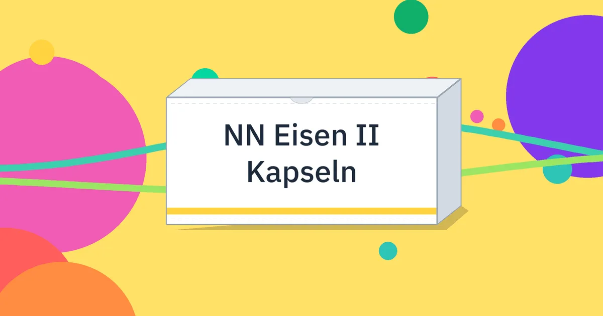 Symbolbild: Packung mit der Aufschrift NN Eisen II Kapseln (PZN 15321394) – Verfügbarkeit und Bezug in Apotheken in Frankfurt am Main