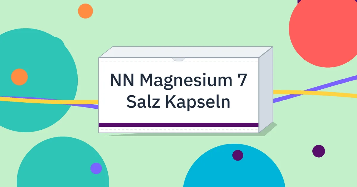 Symbolbild: Packung mit der Aufschrift NN Magnesium 7 Salz Kapseln (PZN 20420715) – Verfügbarkeit und Bezug in Apotheken in Frankfurt am Main