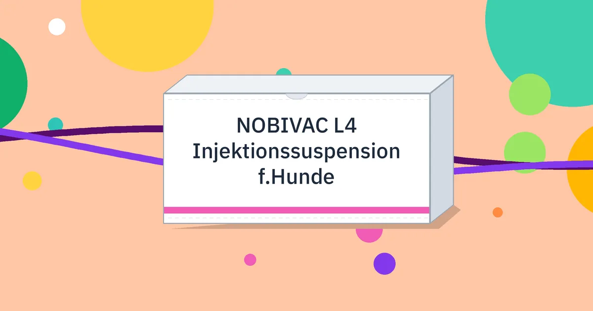 Symbolbild: Packung mit der Aufschrift NOBIVAC L4 Injektionssuspension f.Hunde (PZN 03720930) – Verfügbarkeit und Bezug in Apotheken in Frankfurt am Main