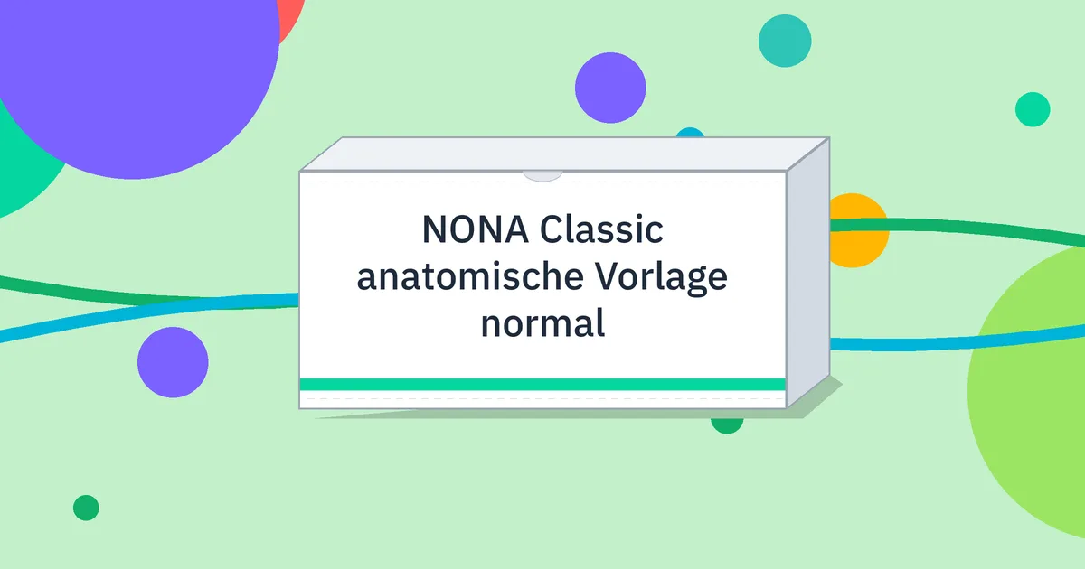 Symbolbild: Packung mit der Aufschrift NONA Classic anatomische Vorlage normal (PZN 12538087) – Verfügbarkeit und Bezug in Apotheken in Frankfurt am Main