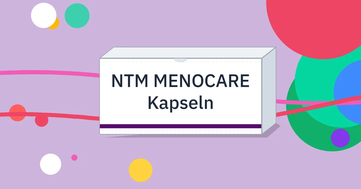 Symbolbild: Packung mit der Aufschrift NTM MENOCARE Kapseln (PZN 08487970) – Verfügbarkeit und Bezug in Apotheken in Frankfurt am Main