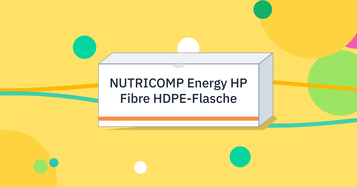 Symbolbild: Packung mit der Aufschrift NUTRICOMP Energy HP Fibre HDPE-Flasche (PZN 18323181) – Verfügbarkeit und Bezug in Apotheken in Frankfurt am Main