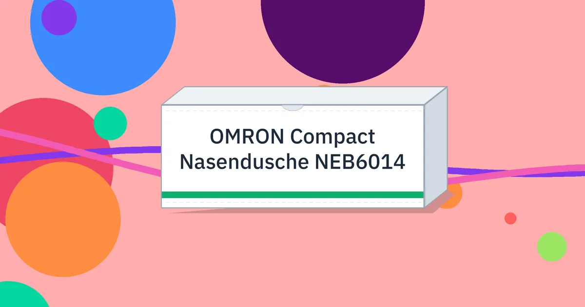 Symbolbild: Packung mit der Aufschrift OMRON Compact Nasendusche NEB6014 (PZN 15878659) – Verfügbarkeit und Bezug in Apotheken in Frankfurt am Main