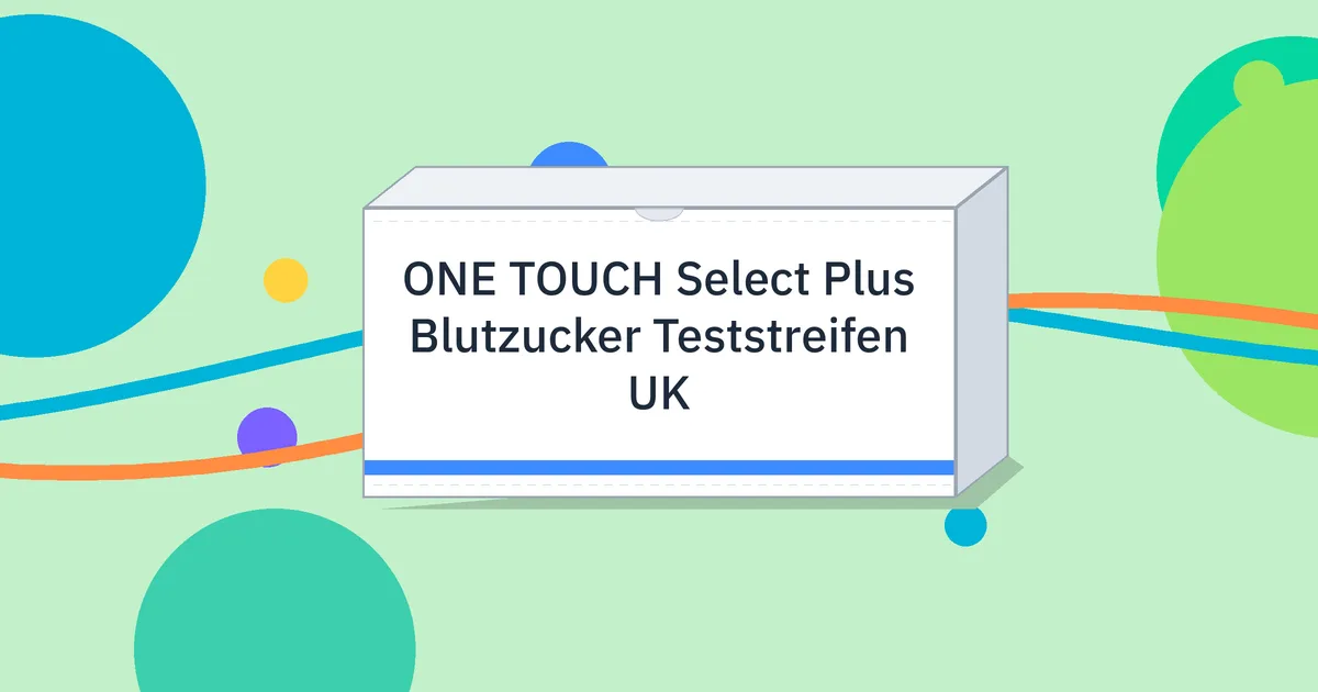 Symbolbild: Packung mit der Aufschrift ONE TOUCH Select Plus Blutzucker Teststreifen UK (PZN 11565811) – Verfügbarkeit und Bezug in Apotheken in Frankfurt am Main