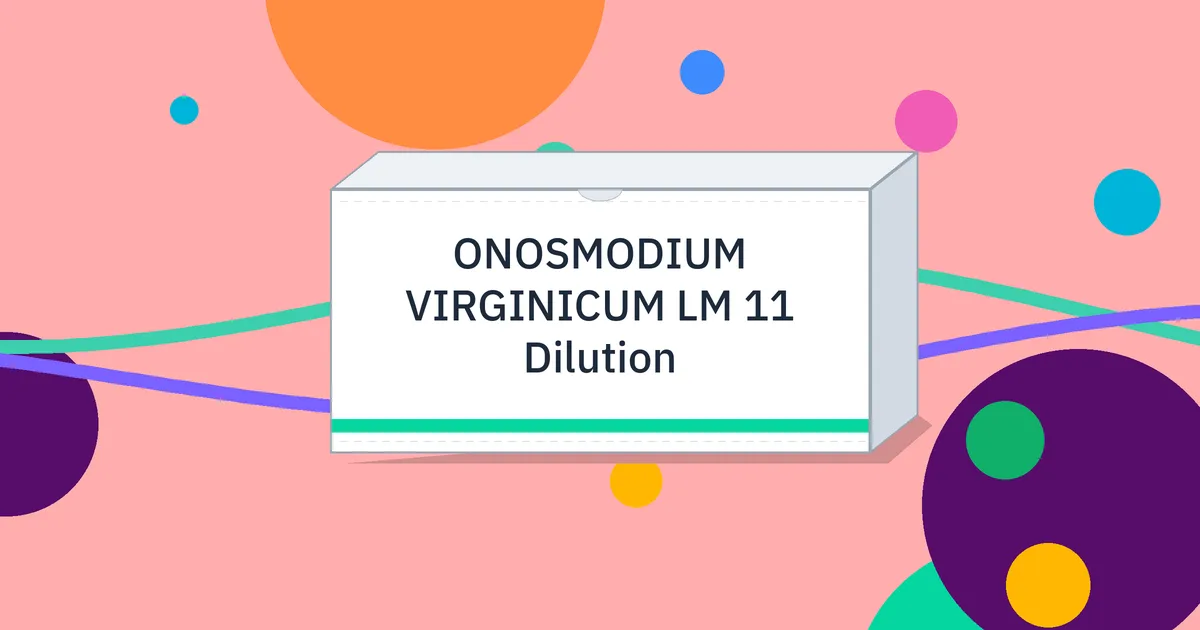 Symbolbild: Packung mit der Aufschrift ONOSMODIUM VIRGINICUM LM 11 Dilution (PZN 13626646) – Verfügbarkeit und Bezug in Apotheken in Frankfurt am Main