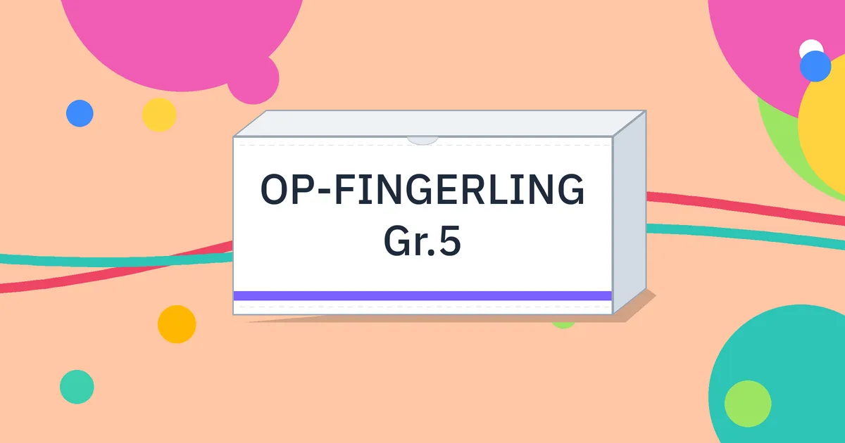 Symbolbild: Packung mit der Aufschrift OP-FINGERLING Gr.5 (PZN 04755586) – Verfügbarkeit und Bezug in Apotheken in Frankfurt am Main