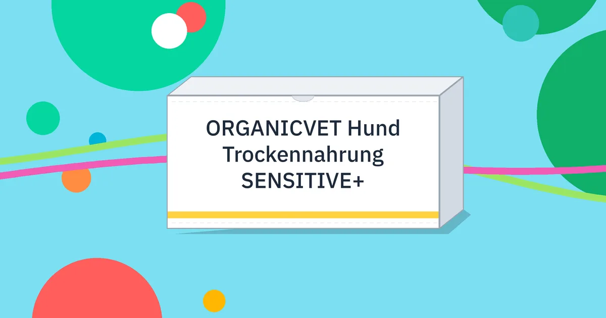 Symbolbild: Packung mit der Aufschrift ORGANICVET Hund Trockennahrung SENSITIVE+ (PZN 10921735) – Verfügbarkeit und Bezug in Apotheken in Frankfurt am Main