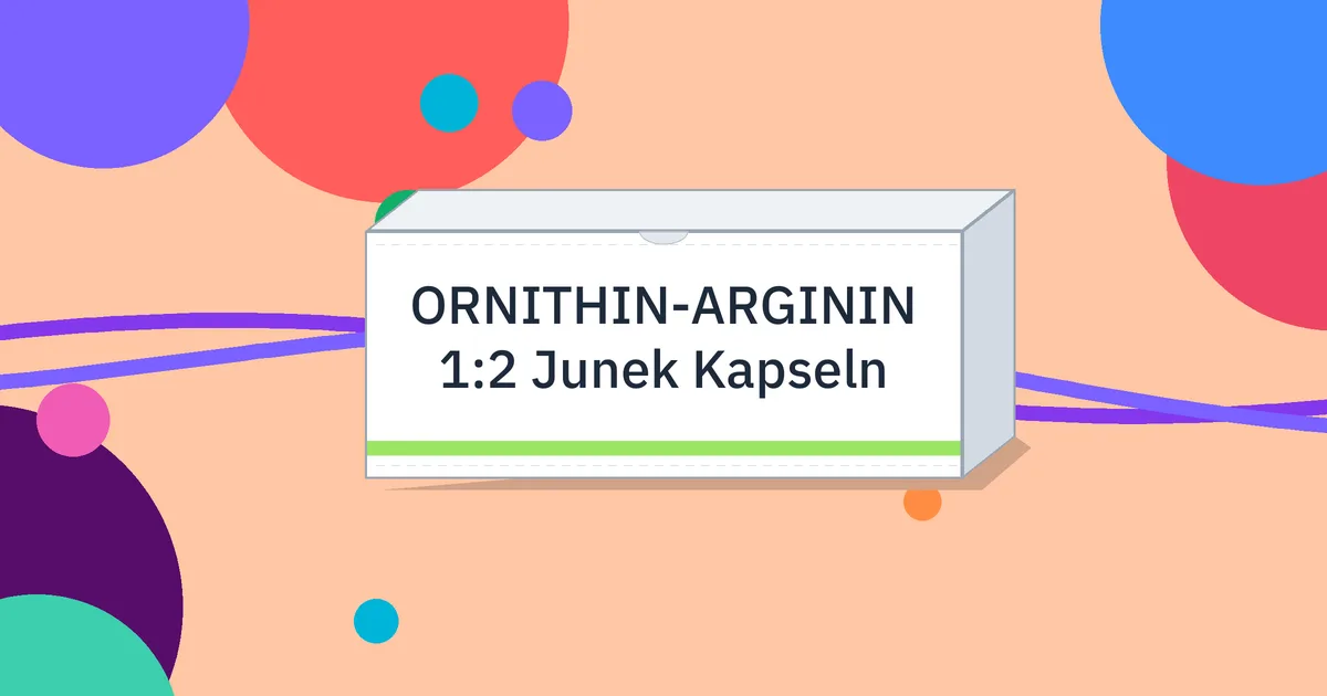 Symbolbild: Packung mit der Aufschrift ORNITHIN-ARGININ 1:2 Junek Kapseln (PZN 00984798) – Verfügbarkeit und Bezug in Apotheken in Frankfurt am Main
