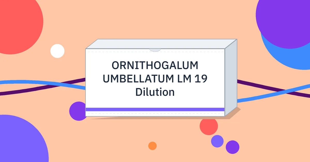 Symbolbild: Packung mit der Aufschrift ORNITHOGALUM UMBELLATUM LM 19 Dilution (PZN 12973587) – Verfügbarkeit und Bezug in Apotheken in Frankfurt am Main