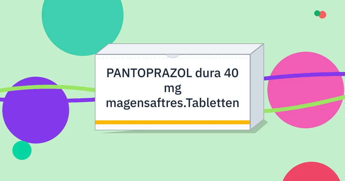 Symbolbild: Packung mit der Aufschrift PANTOPRAZOL dura 40 mg magensaftres.Tabletten (PZN 09155804) – Verfügbarkeit und Bezug in Apotheken in Frankfurt am Main