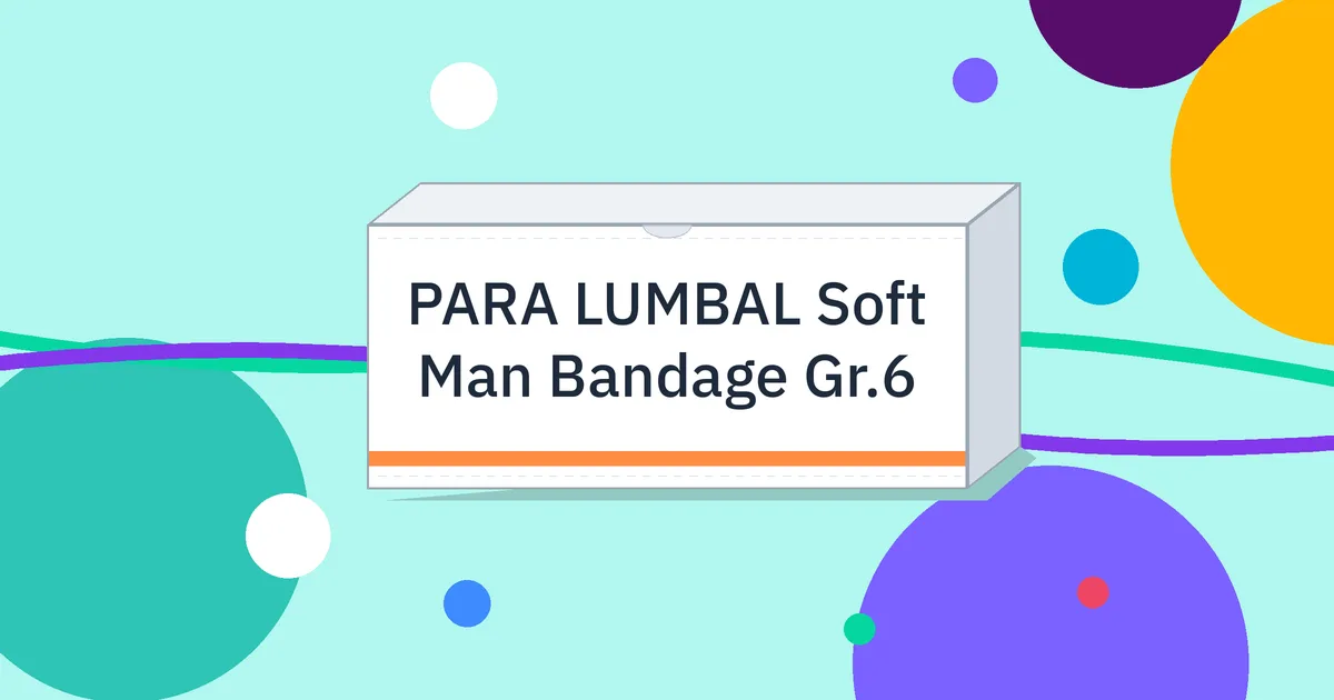 Symbolbild: Packung mit der Aufschrift PARA LUMBAL Soft Man Bandage Gr.6 (PZN 06991210) – Verfügbarkeit und Bezug in Apotheken in Frankfurt am Main