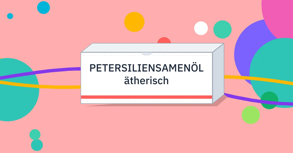 Symbolbild: Packung mit der Aufschrift PETERSILIENSAMENÖL ätherisch (PZN 17157616) – Verfügbarkeit und Bezug in Apotheken in Frankfurt am Main
