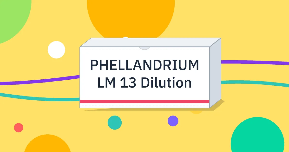 Symbolbild: Packung mit der Aufschrift PHELLANDRIUM LM 13 Dilution (PZN 13637437) – Verfügbarkeit und Bezug in Apotheken in Frankfurt am Main