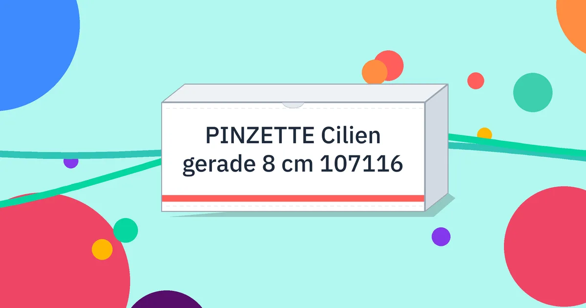Symbolbild: Packung mit der Aufschrift PINZETTE Cilien gerade 8 cm 107116 (PZN 04756108) – Verfügbarkeit und Bezug in Apotheken in Frankfurt am Main