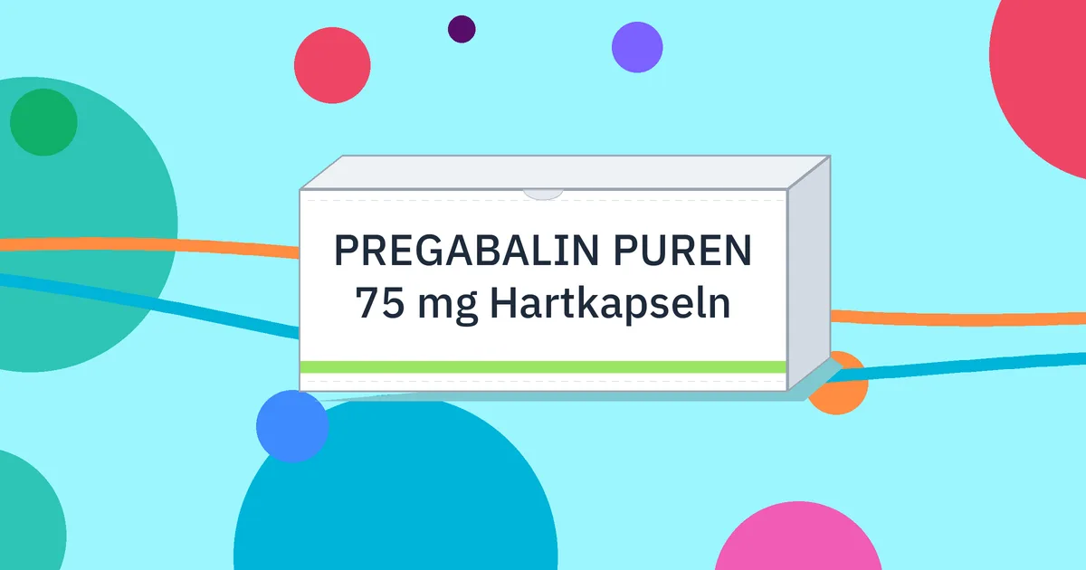 Symbolbild: Packung mit der Aufschrift PREGABALIN PUREN 75 mg Hartkapseln (PZN 11176073) – Verfügbarkeit und Bezug in Apotheken in Frankfurt am Main