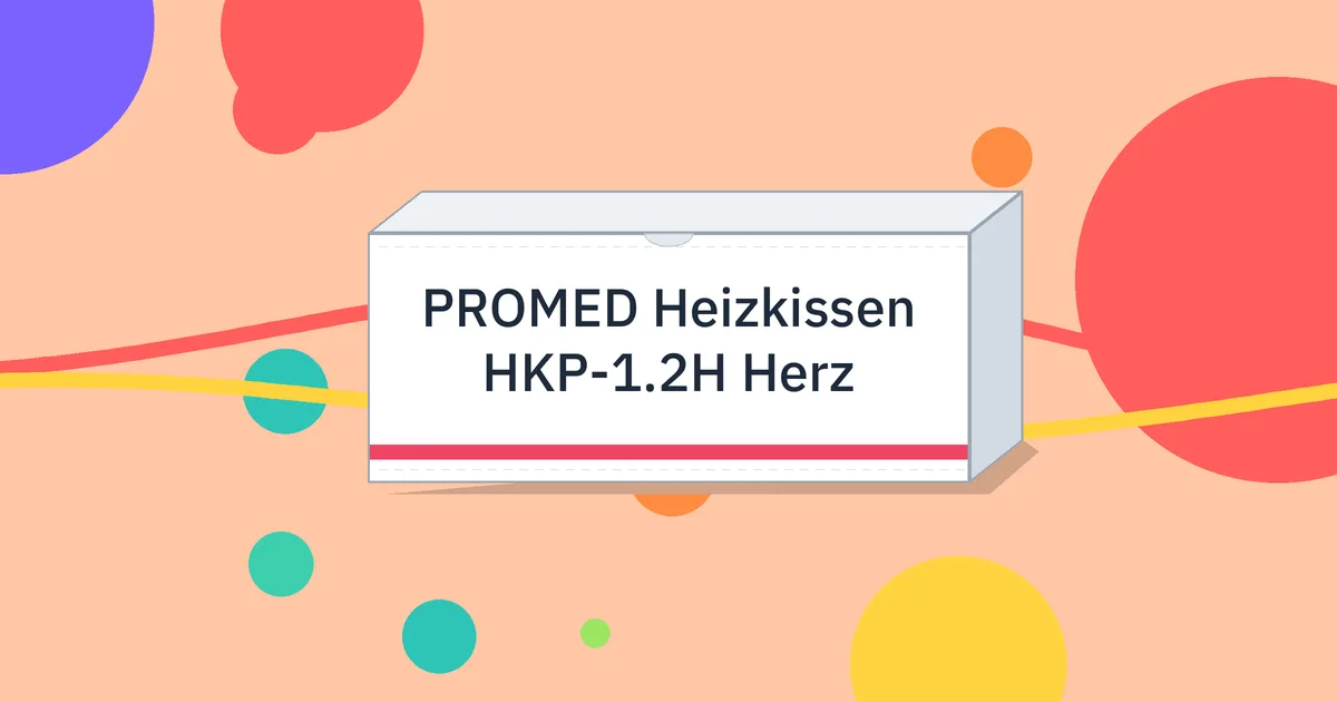 Symbolbild: Packung mit der Aufschrift PROMED Heizkissen HKP-1.2H Herz (PZN 13650248) – Verfügbarkeit und Bezug in Apotheken in Frankfurt am Main