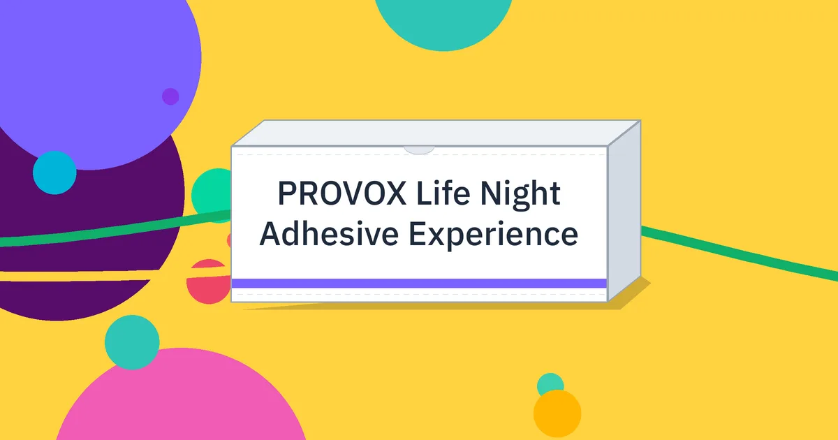 Symbolbild: Packung mit der Aufschrift PROVOX Life Night Adhesive Experience (PZN 19625725) – Verfügbarkeit und Bezug in Apotheken in Frankfurt am Main