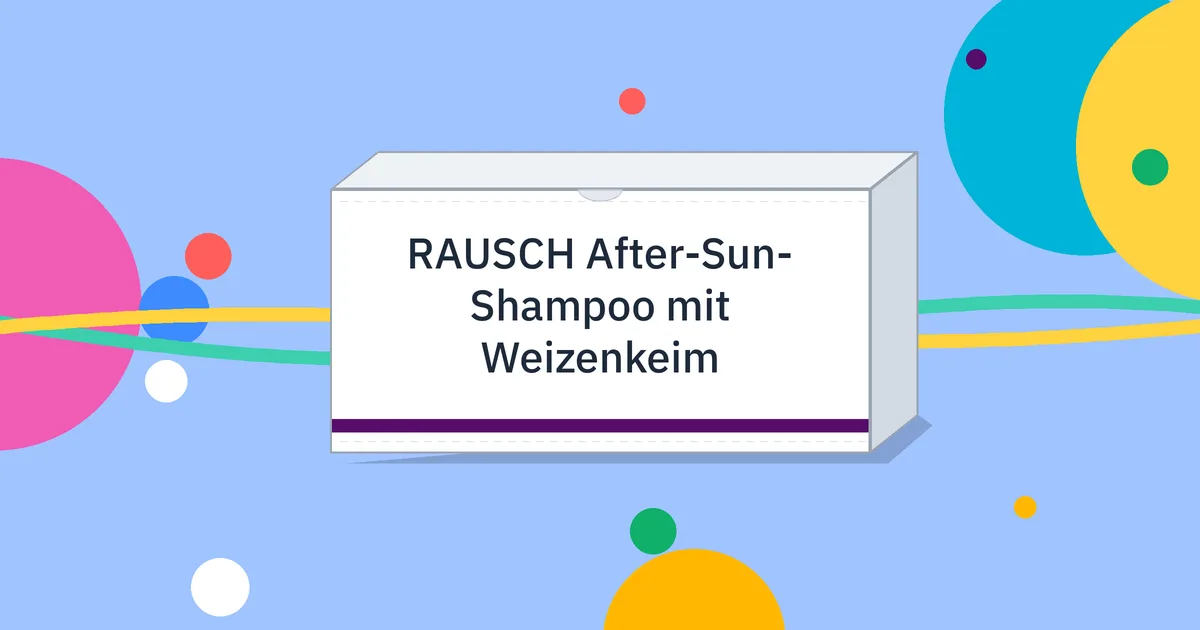 Symbolbild: Packung mit der Aufschrift RAUSCH After-Sun-Shampoo mit Weizenkeim (PZN 18742328) – Verfügbarkeit und Bezug in Apotheken in Frankfurt am Main