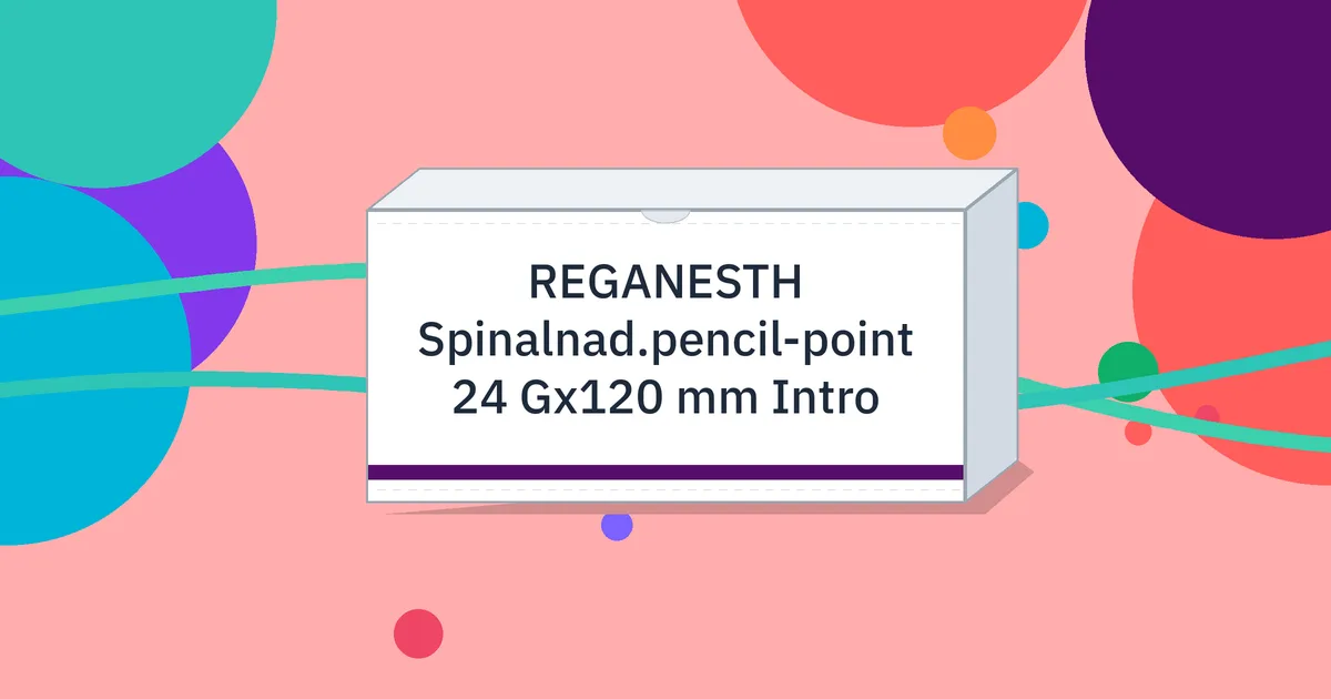 Symbolbild: Packung mit der Aufschrift REGANESTH Spinalnad.pencil-point 24 Gx120 mm Intro (PZN 17889288) – Verfügbarkeit und Bezug in Apotheken in Frankfurt am Main