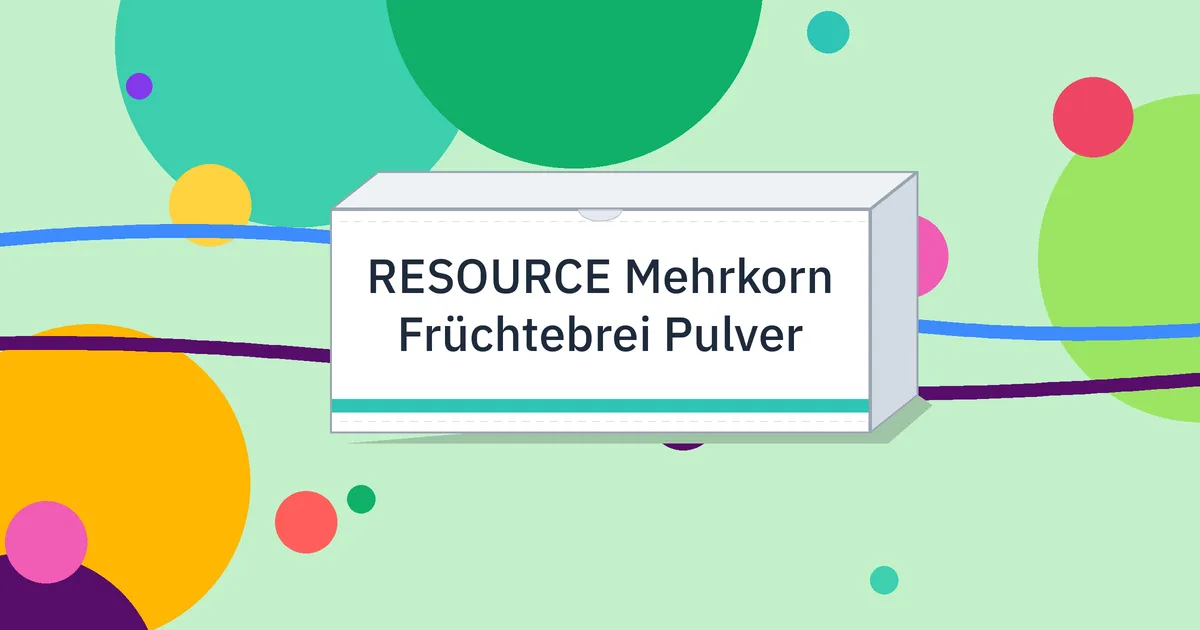 Symbolbild: Packung mit der Aufschrift RESOURCE Mehrkorn Früchtebrei Pulver (PZN 03478831) – Verfügbarkeit und Bezug in Apotheken in Frankfurt am Main