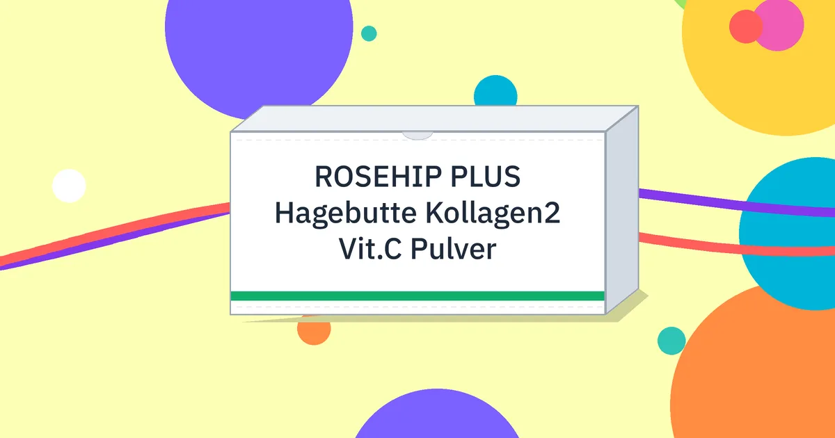 Symbolbild: Packung mit der Aufschrift ROSEHIP PLUS Hagebutte Kollagen2 Vit.C Pulver (PZN 19213454) – Verfügbarkeit und Bezug in Apotheken in Frankfurt am Main