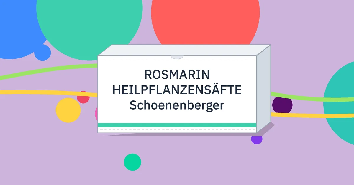 Symbolbild: Packung mit der Aufschrift ROSMARIN HEILPFLANZENSÄFTE Schoenenberger (PZN 00700097) – Verfügbarkeit und Bezug in Apotheken in Frankfurt am Main