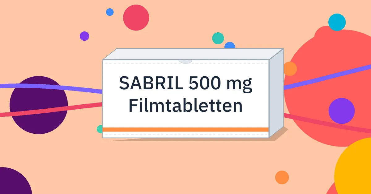 Symbolbild: Packung mit der Aufschrift SABRIL 500 mg Filmtabletten (PZN 03656988) – Verfügbarkeit und Bezug in Apotheken in Frankfurt am Main