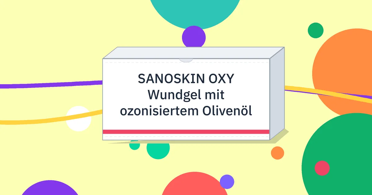 Symbolbild: Packung mit der Aufschrift SANOSKIN OXY Wundgel mit ozonisiertem Olivenöl (PZN 20929689) – Verfügbarkeit und Bezug in Apotheken in Frankfurt am Main