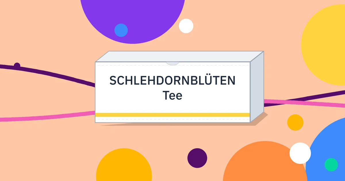 Symbolbild: Packung mit der Aufschrift SCHLEHDORNBLÜTEN Tee (PZN 19549817) – Verfügbarkeit und Bezug in Apotheken in Frankfurt am Main