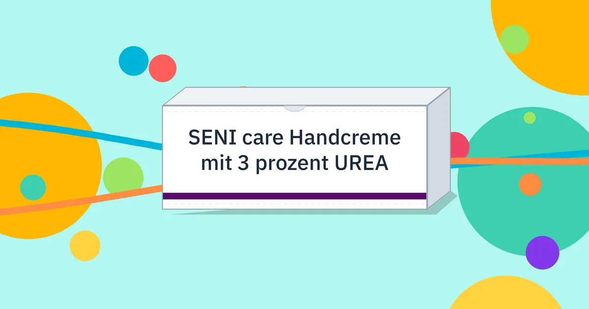 Symbolbild: Packung mit der Aufschrift SENI care Handcreme mit 3 prozent UREA (PZN 15743267) – Verfügbarkeit und Bezug in Apotheken in Frankfurt am Main