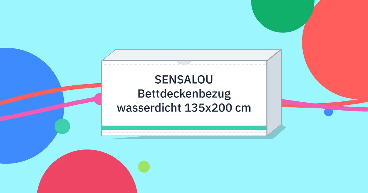 Symbolbild: Packung mit der Aufschrift SENSALOU Bettdeckenbezug wasserdicht 135x200 cm (PZN 20738966) – Verfügbarkeit und Bezug in Apotheken in Frankfurt am Main