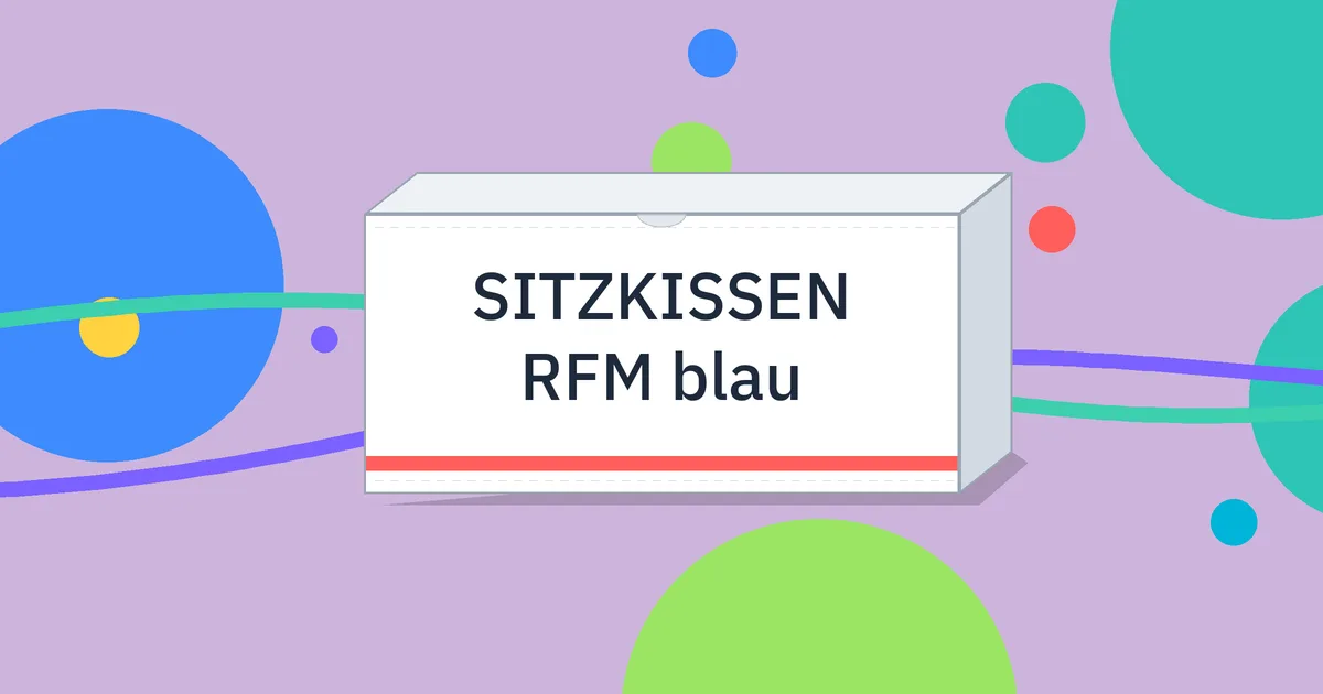 Symbolbild: Packung mit der Aufschrift SITZKISSEN RFM blau (PZN 06476755) – Verfügbarkeit und Bezug in Apotheken in Frankfurt am Main