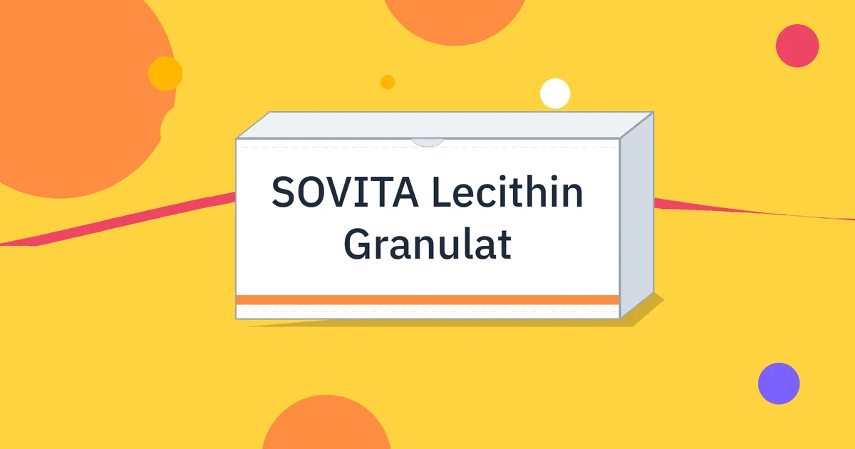 Symbolbild: Packung mit der Aufschrift SOVITA Lecithin Granulat (PZN 14177239) – Verfügbarkeit und Bezug in Apotheken in Frankfurt am Main