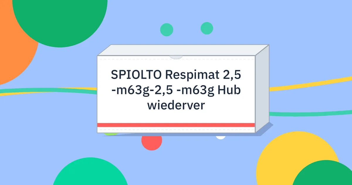Symbolbild: Packung mit der Aufschrift SPIOLTO Respimat 2,5 -m63g-2,5 -m63g Hub wiederver (PZN 13832707) – Verfügbarkeit und Bezug in Apotheken in Frankfurt am Main