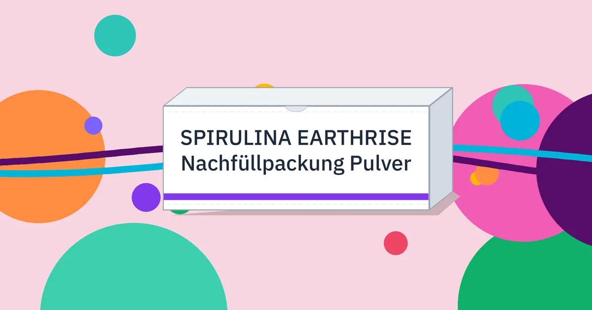 Symbolbild: Packung mit der Aufschrift SPIRULINA EARTHRISE Nachfüllpackung Pulver (PZN 01804746) – Verfügbarkeit und Bezug in Apotheken in Frankfurt am Main
