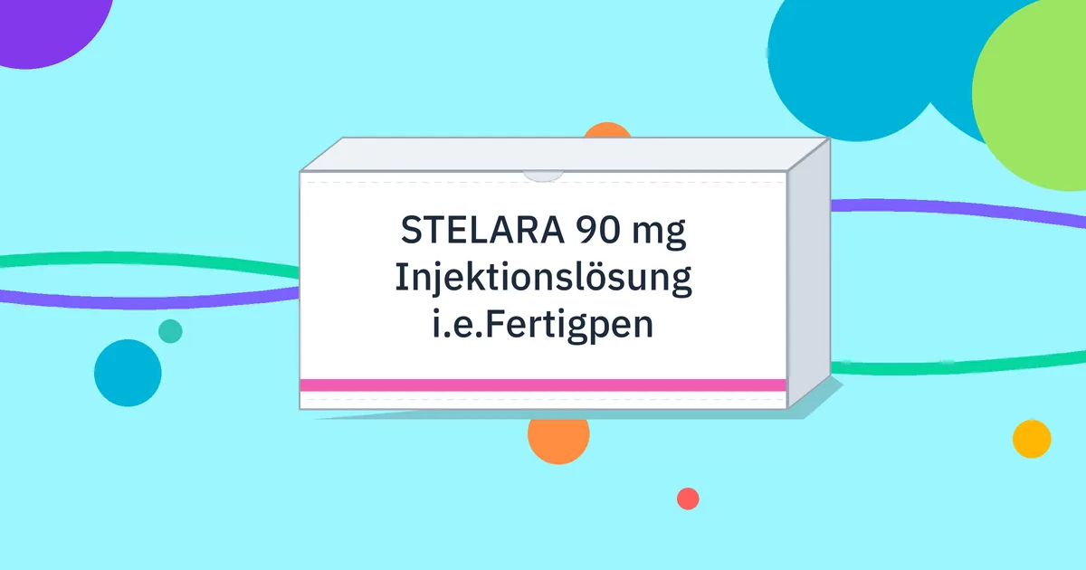 Symbolbild: Packung mit der Aufschrift STELARA 90 mg Injektionslösung i.e.Fertigpen (PZN 19102074) – Verfügbarkeit und Bezug in Apotheken in Frankfurt am Main