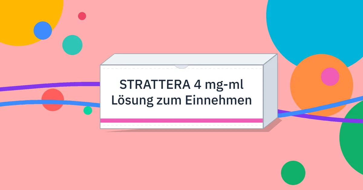 Symbolbild: Packung mit der Aufschrift STRATTERA 4 mg-ml Lösung zum Einnehmen (PZN 18299956) – Verfügbarkeit und Bezug in Apotheken in Frankfurt am Main