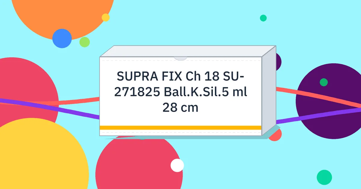 Symbolbild: Packung mit der Aufschrift SUPRA FIX Ch 18 SU-271825 Ball.K.Sil.5 ml 28 cm (PZN 00445564) – Verfügbarkeit und Bezug in Apotheken in Frankfurt am Main