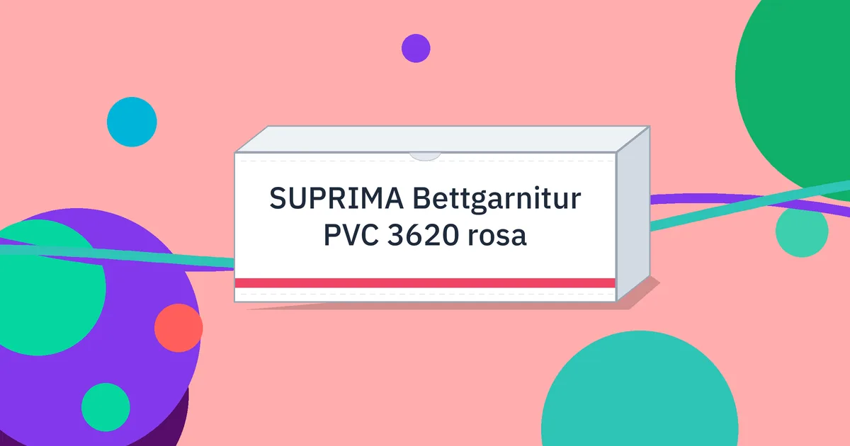 Symbolbild: Packung mit der Aufschrift SUPRIMA Bettgarnitur PVC 3620 rosa (PZN 03003884) – Verfügbarkeit und Bezug in Apotheken in Frankfurt am Main
