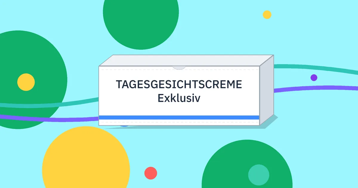 Symbolbild: Packung mit der Aufschrift TAGESGESICHTSCREME Exklusiv (PZN 12801248) – Verfügbarkeit und Bezug in Apotheken in Frankfurt am Main