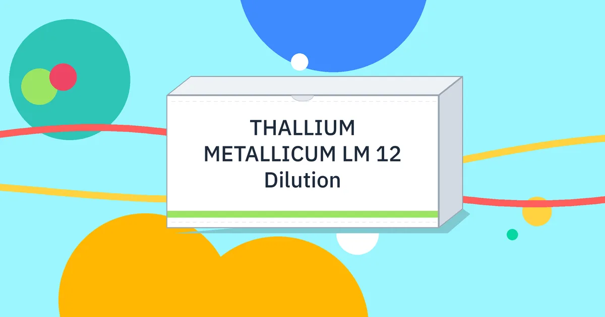 Symbolbild: Packung mit der Aufschrift THALLIUM METALLICUM LM 12 Dilution (PZN 10919276) – Verfügbarkeit und Bezug in Apotheken in Frankfurt am Main