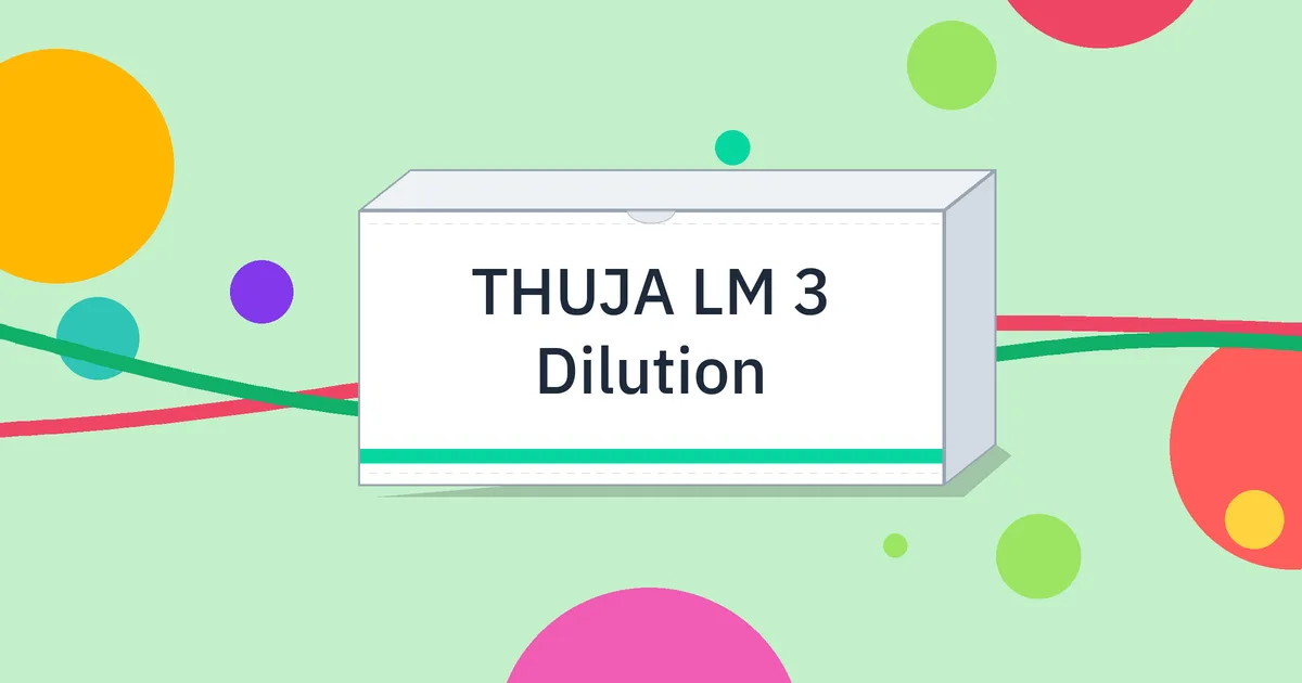 Symbolbild: Packung mit der Aufschrift THUJA LM 3 Dilution (PZN 13221984) – Verfügbarkeit und Bezug in Apotheken in Frankfurt am Main