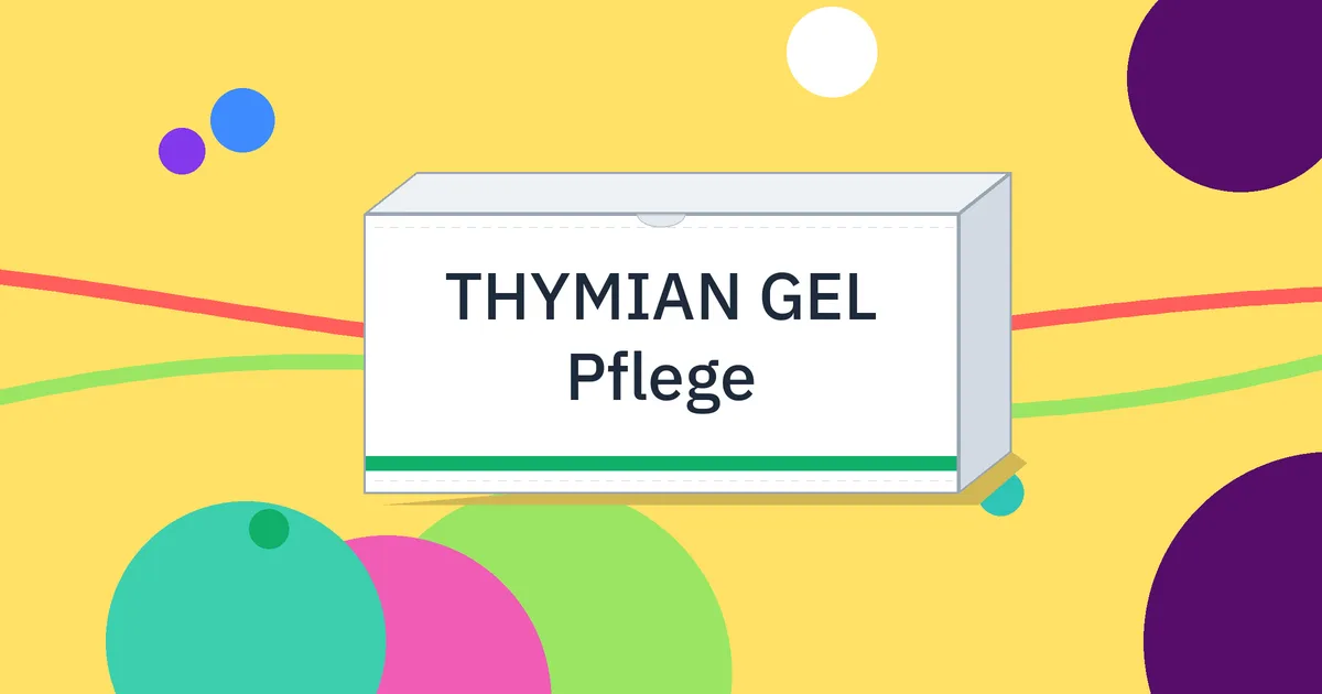 Symbolbild: Packung mit der Aufschrift THYMIAN GEL Pflege (PZN 09043063) – Verfügbarkeit und Bezug in Apotheken in Frankfurt am Main